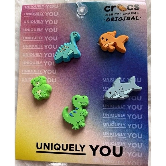CROCS | Accessories | Set Of 5 Crocs Shoe Charms Cartoon Animal ...